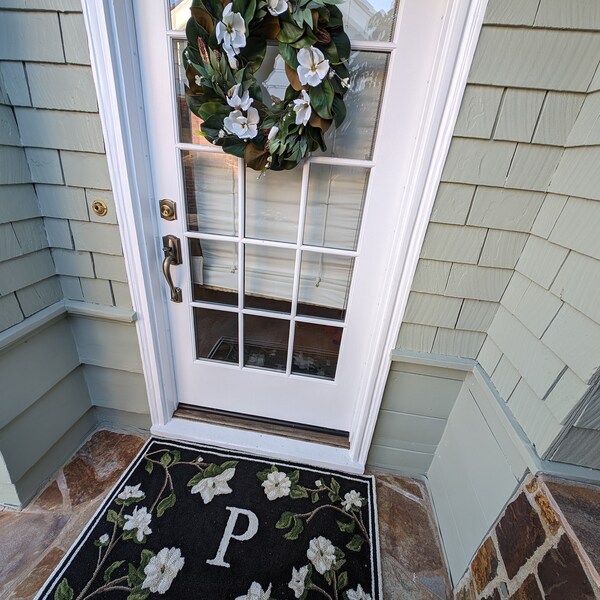Magnolia Wreath for Front Door With Realistic White Magnolia Blooms ...