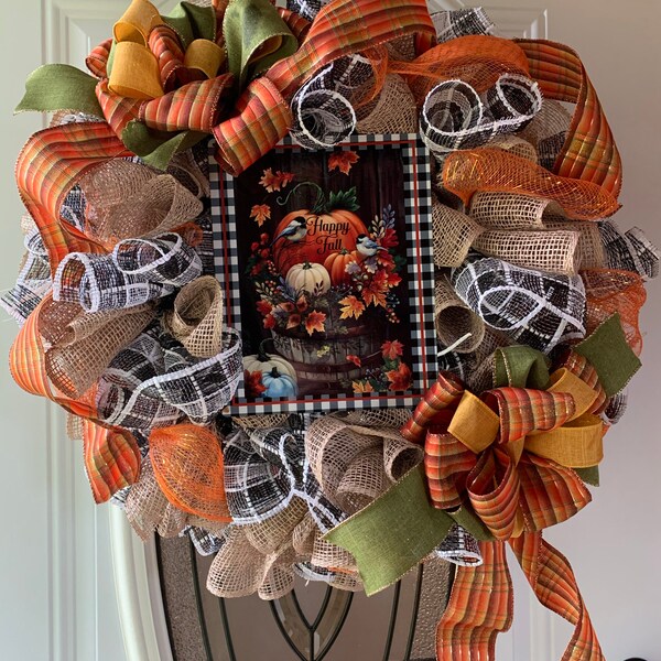 Fall Wreath Sign, Wreath Signs, Personaize It by Pam, Rustic Fall ...