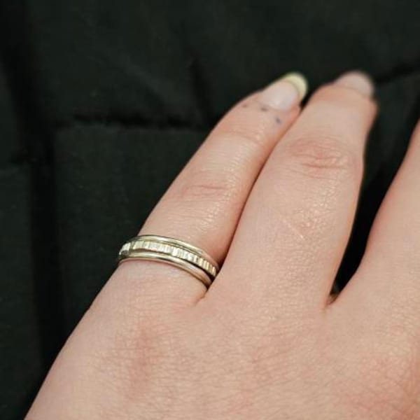 Set of Three Sterling Silver Stacking Rings, Stackable Rings ...