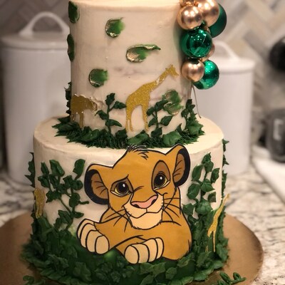 Lion King Cake Topper Printable PNG, Digital File Lion King Birthday ...