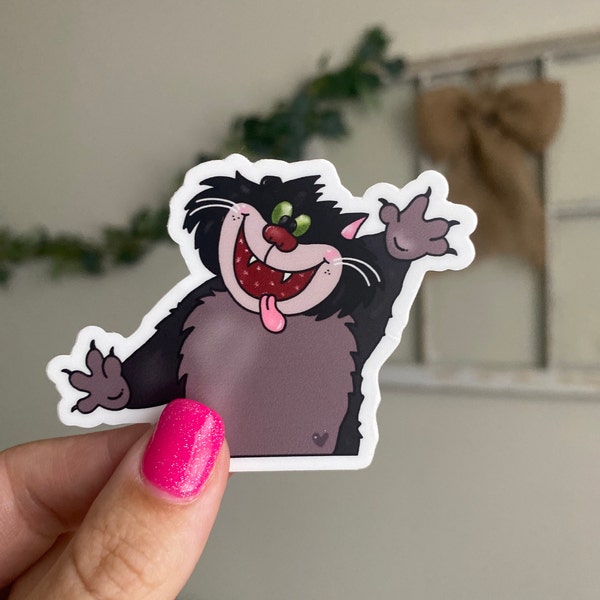 Lucifer the Cat Vinyl Sticker - Etsy