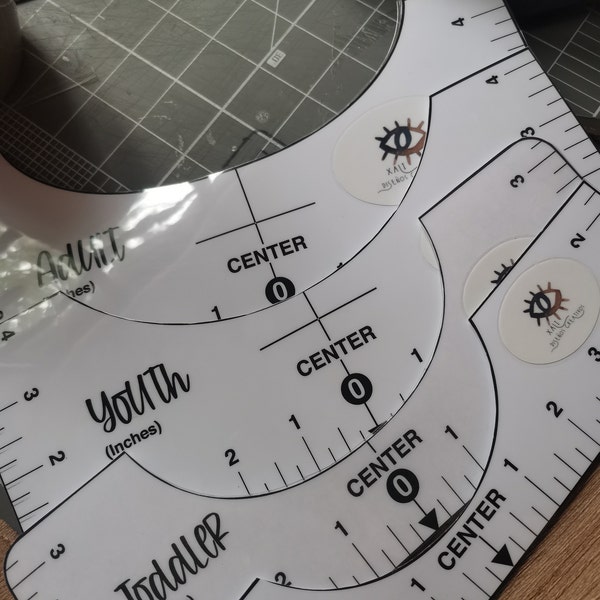 Tshirt Ruler Printable Bundle, T-shirt Alignment Tool Template, Tshirt ...