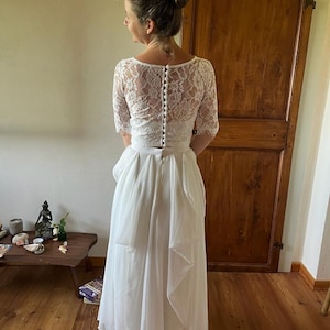 Lace Bridal Separate Top ,boho Wedding Dress, Boho Bridal Separates ...
