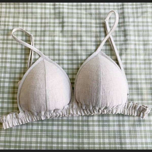 Linen Bras/ Linen Sleepwear/ Linen Home Wear/ Home Wear Bra/ Summer ...