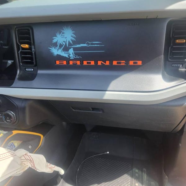 Bronco Sasquatch on the Beach Dash Decal for Dashboard - Etsy