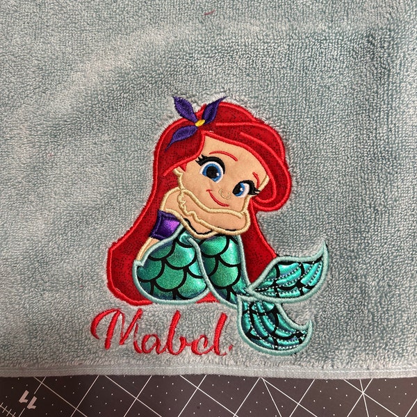 Little Mermaid Digital Machine Embroidery Applique Design, Mermaid ...