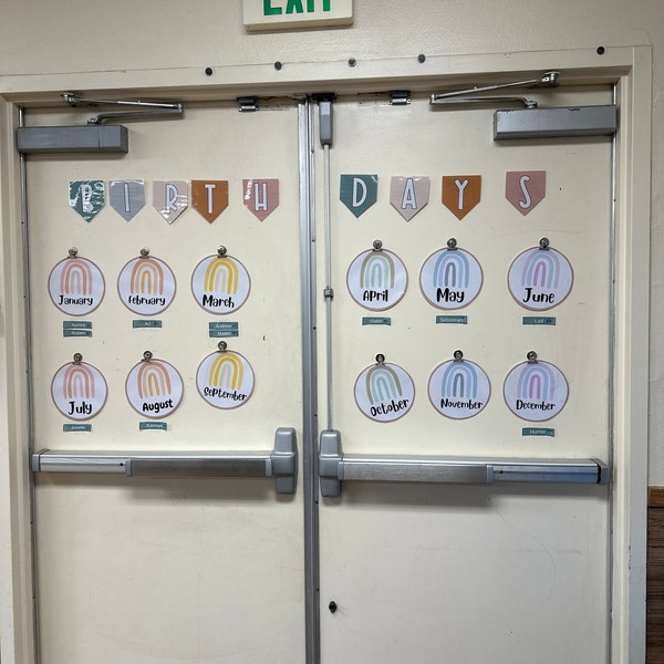 Boho Classroom Decor, Boho Birthday Bulletin Board - Etsy