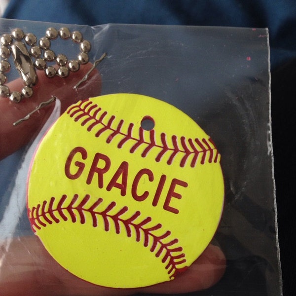 Personalized Softball Gifts, Softball Bag Tags, Girls Fastpitch ...