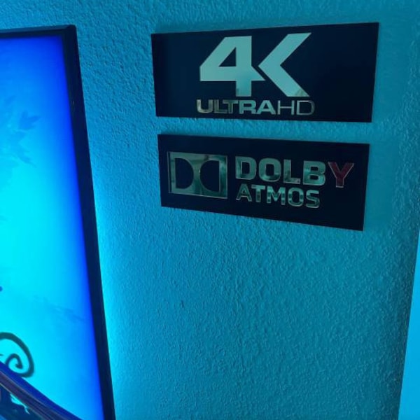 Dolby Atmos | Home Theatre Signs | Signage | Cinema Decor | Laser ...