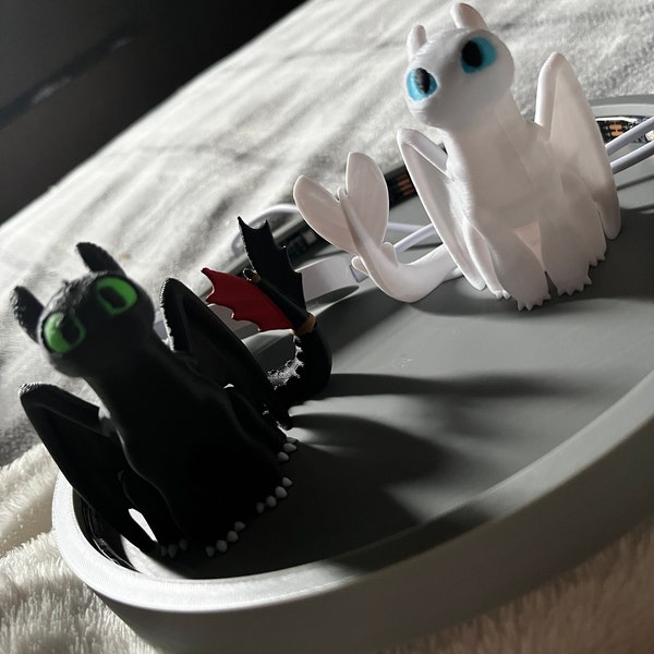 Toothless & Light Fury Desk Lamp - Etsy