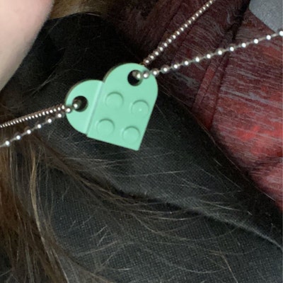Lego Brick Heart Necklace - Etsy
