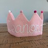 Hand Embroidered Name Crown for Kid's Birthdays, Personalized Gift ...