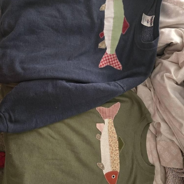 Sustainable Handmade Quilted Fish Sweatshirts (made to Order) - Etsy