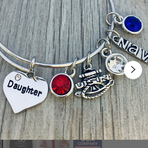 Memorial Military Bracelet, Sympathy US Army, Air Force, Navy, Marine ...
