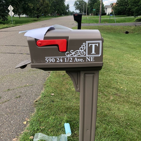 Mailbox Decal #10 - Custom Personalized Vinyl Mailbox Decal - SET OF 2 ...