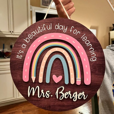 Teacher Door Hanger, Back to School Sign, Teacher Door Sign, Classroom ...