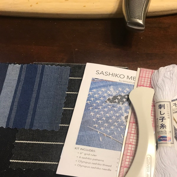 Sashiko Mending Kit - a DIY Guide to Decorative, Functional Patching by ...
