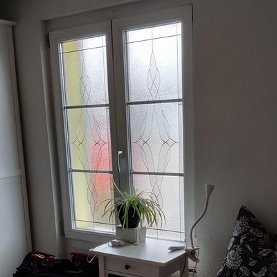 Custom Size Stained Glass Window Film Matte Finish, UV Protection ...