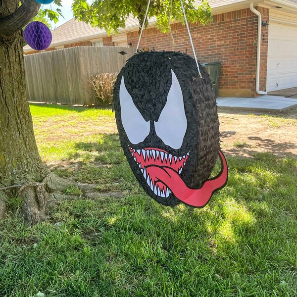 Venom Inspired Pinata, Super Hero Party Pinata, Venom Birthday Party ...