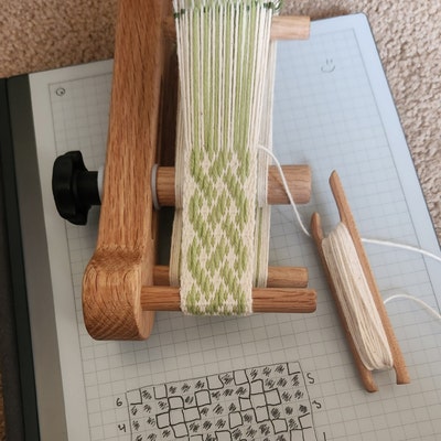 Loom-the Fiddle Inkle SUPER Tiny Small Travel Sized Weaving Loom Makes ...