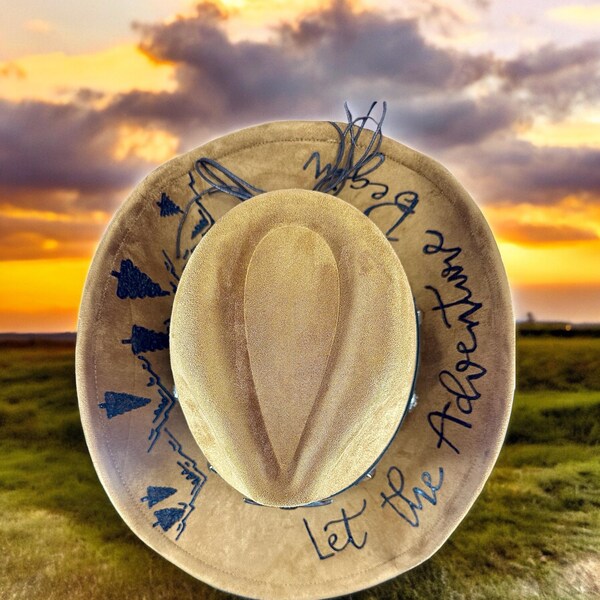 Peonies WIDE Brim Hat Burning Design, Traceable Pattern for Hats, Tool ...