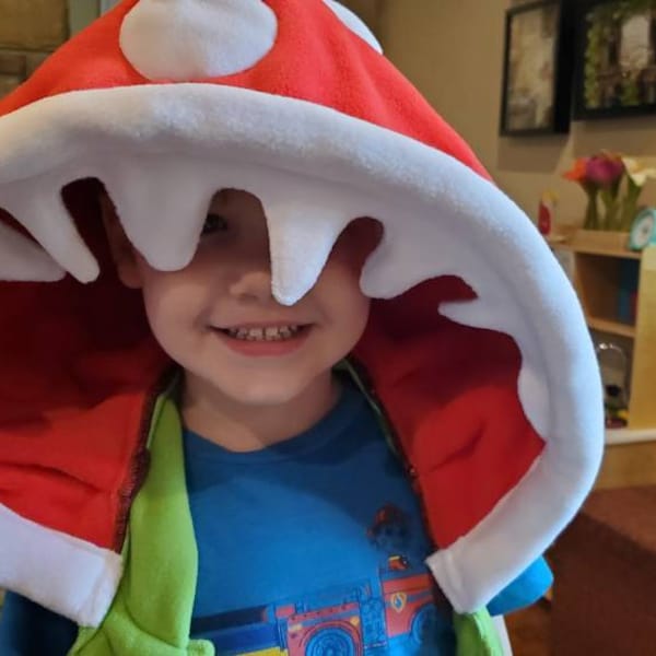 Red Mushroom Hood, Cropped Vest, Piranha Plant, Cosplay, Monster Plant ...