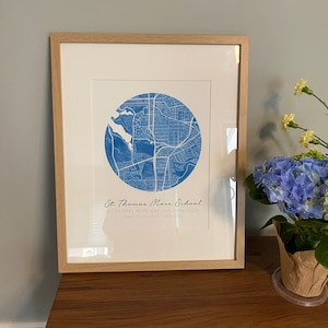 Personalized Retirement Gifts Custom Map Watercolor Print | Etsy