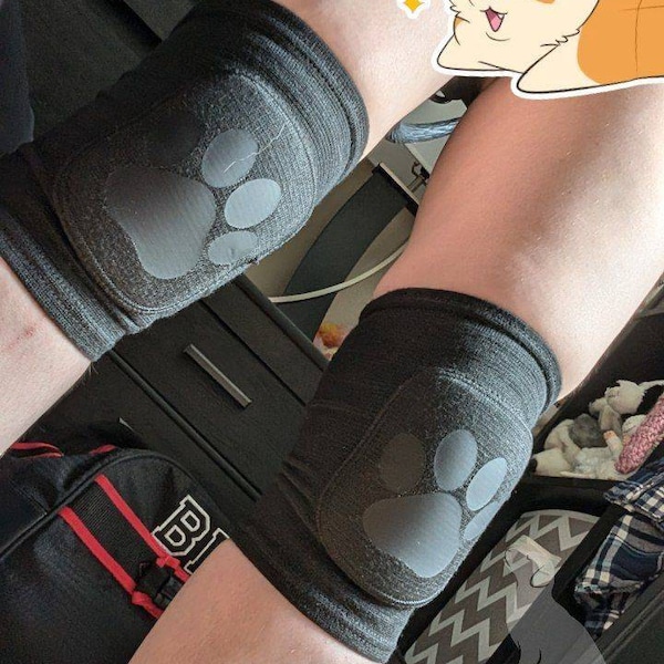 Black Paw Knee Pads - Pole Dancing Knee Protection Paws for Pet Play ...