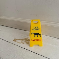 5-inch Cat Vomit Sign - Etsy