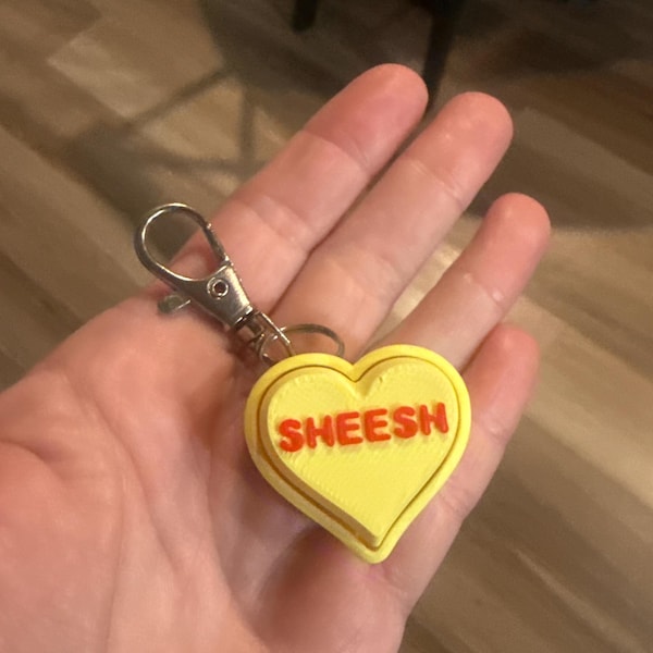 Gen Z Slang Conversation Hearts Clicky Keychain Fidget | Keyboard ...
