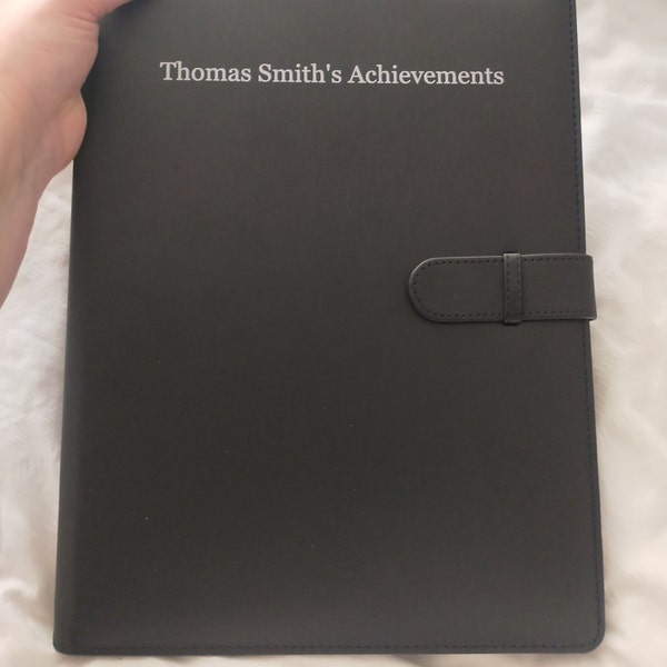 Personalised Text A4 Zipped Conference Folder Executive Portfolio ...