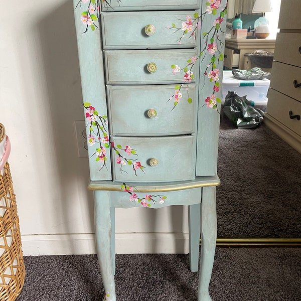 NOT 4 SALE! Antique Night Stand, Beach Lovers Furniture, Blue Green End ...