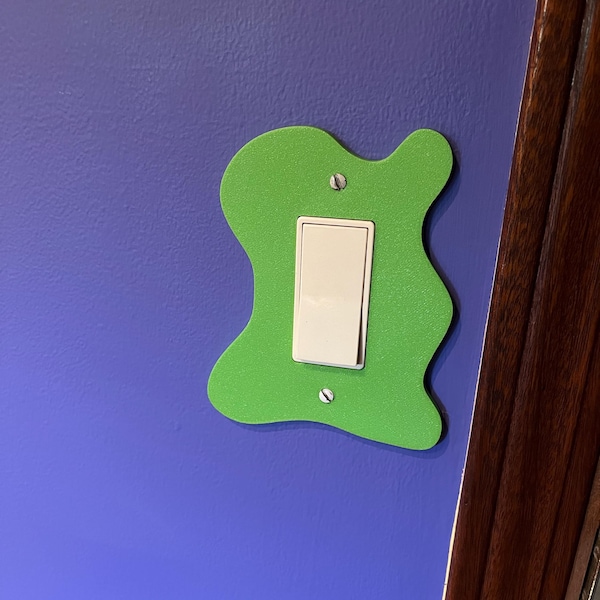 Squiggly Twist Light Switch Plate Cover, Whimsical Nursery Wall Art ...