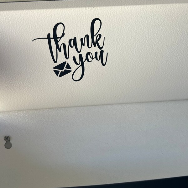 Thank You Mailbox Vinyl Decal for Postman Thank You Decal for Delivery ...