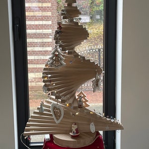 Handmade Wooden Christmas Tree Natural / 25in-63cm / Oak Wood ...