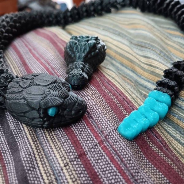 Flexi Articulated Rattle Snake Desk Toys Valentine Gifts Dragons D&D 3D ...