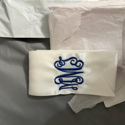 SATIN Monogram Nosegay Ribbon Prom/homecoming/hoco/school Dance - Etsy