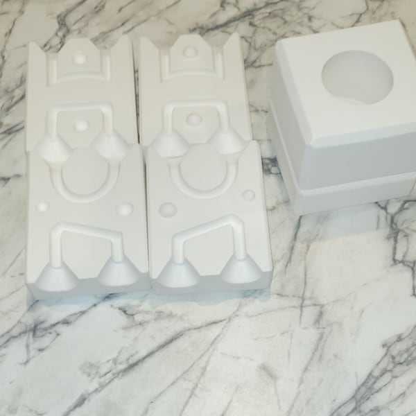 Bowl Plaster Mold in Vertical Stripes Shape for Slip Casting, Casting ...