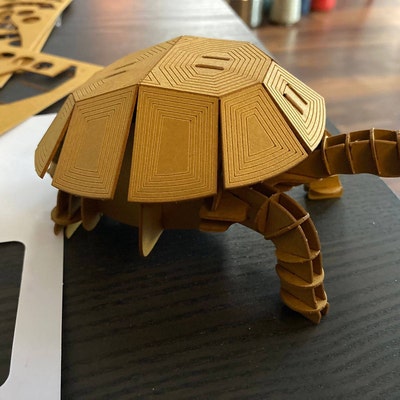 3D Paper Puzzle: Turtle - Etsy