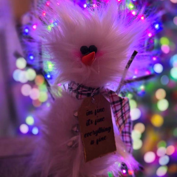 Frazzled Snowman Faux Fur Winter Valentine’s Day Decor - Etsy