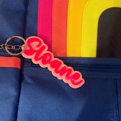 Personalized Backpack Tag, Personalized Acrylic Bag Tag, Backpack Name ...