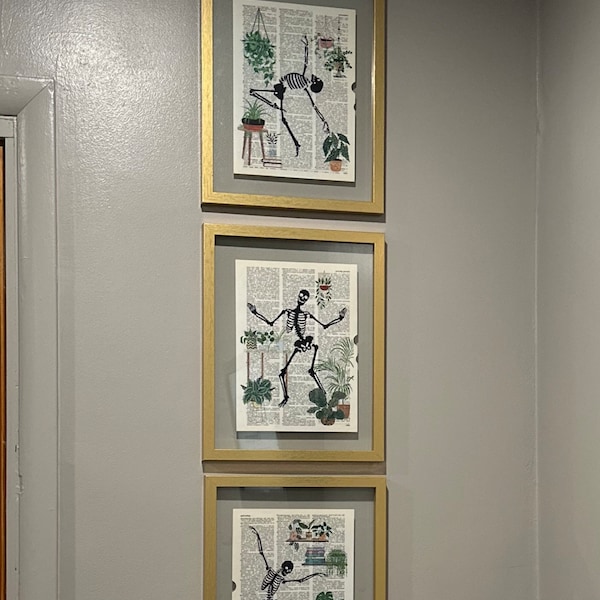 Dancing Skeleton Dictionary Print (set of 3) - Etsy