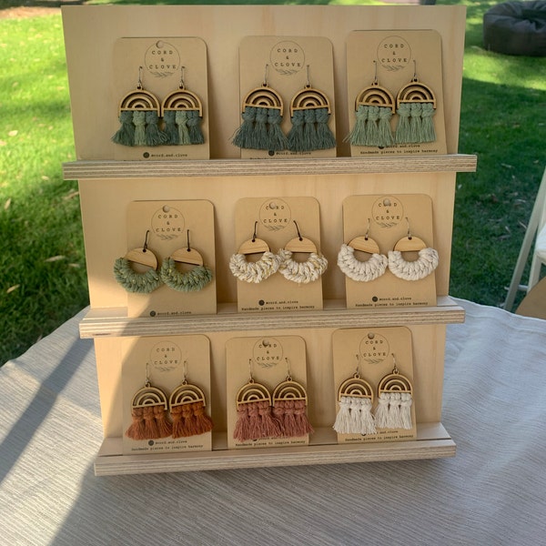 Card Display in Ply Wood - Easy Assemble Postcard Stand for Market and ...