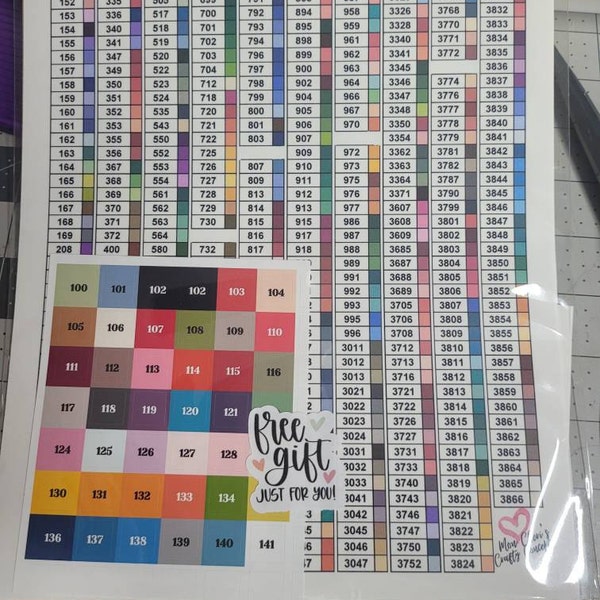 Small DMC Diamond Painting Labels Color Coordinated DMC Stickers 0.5 ...