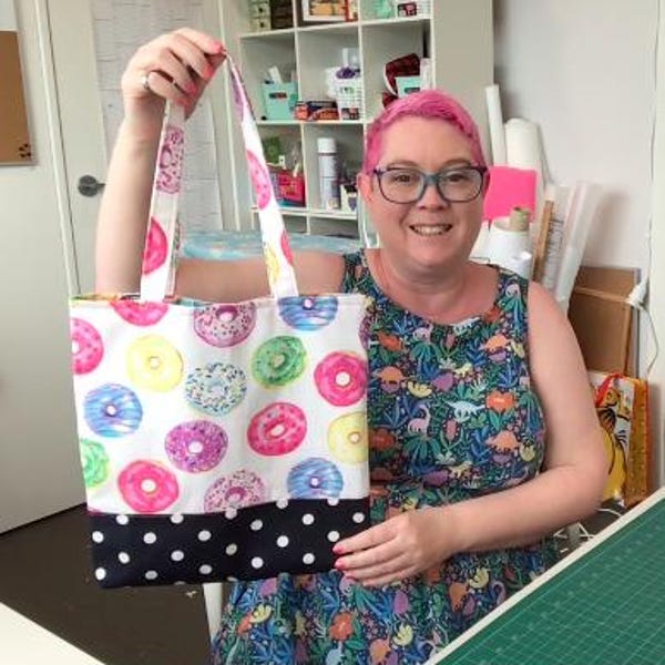 Easy Sew Library Tote Bag PDF Sewing Tutorial: Beginner Project - Etsy