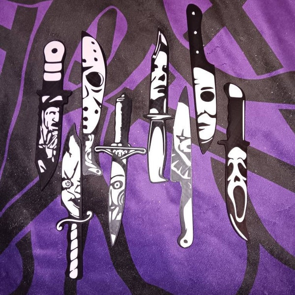 Horror Set Splatter White! Plastic 8 Pieces Ghostface,chucky, Freddy ...