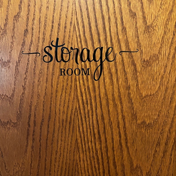 Utility Room Door Decal, Storage Room Vinyl Decal, Home Decor Sticker ...