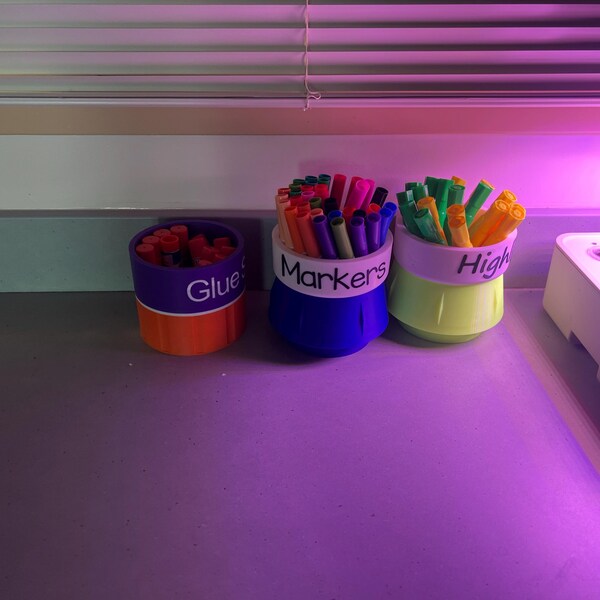 The Dual Sided Pen/pencil Holder for Teachers Desk or Classroom - Etsy