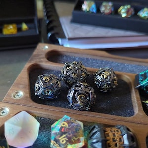 DND Dice Tray Silver Celtic Knot & World Tree - Etsy
