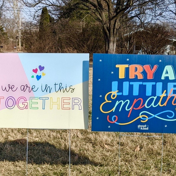 We Are in This Together Yard Sign, Togetherness Yard Sign, Unity Yard ...